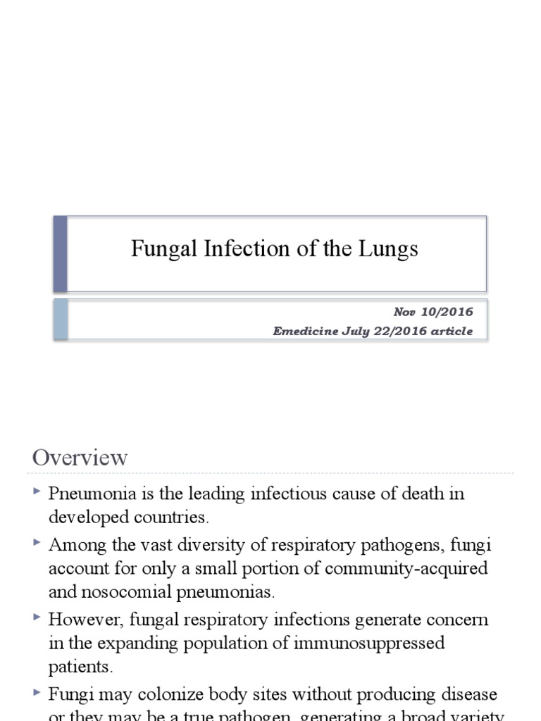 Fungal Infections of The Lungs | PDF | Hematopoietic Stem Cell ...