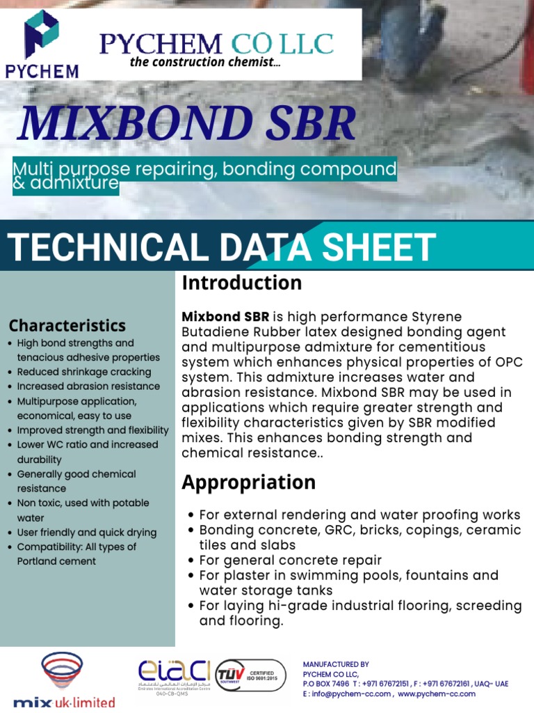 Mixbond SBR | Download Free PDF | Concrete | Cement