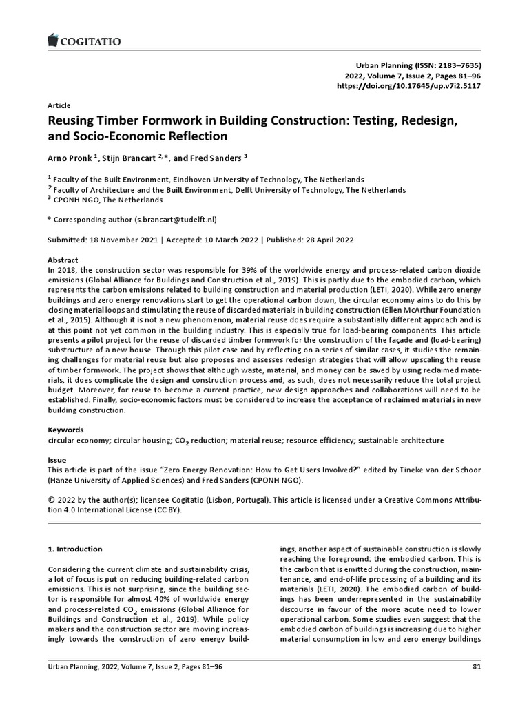 UP 7(2) - Reusing Timber Formwork in Building Construction_ Testing ...