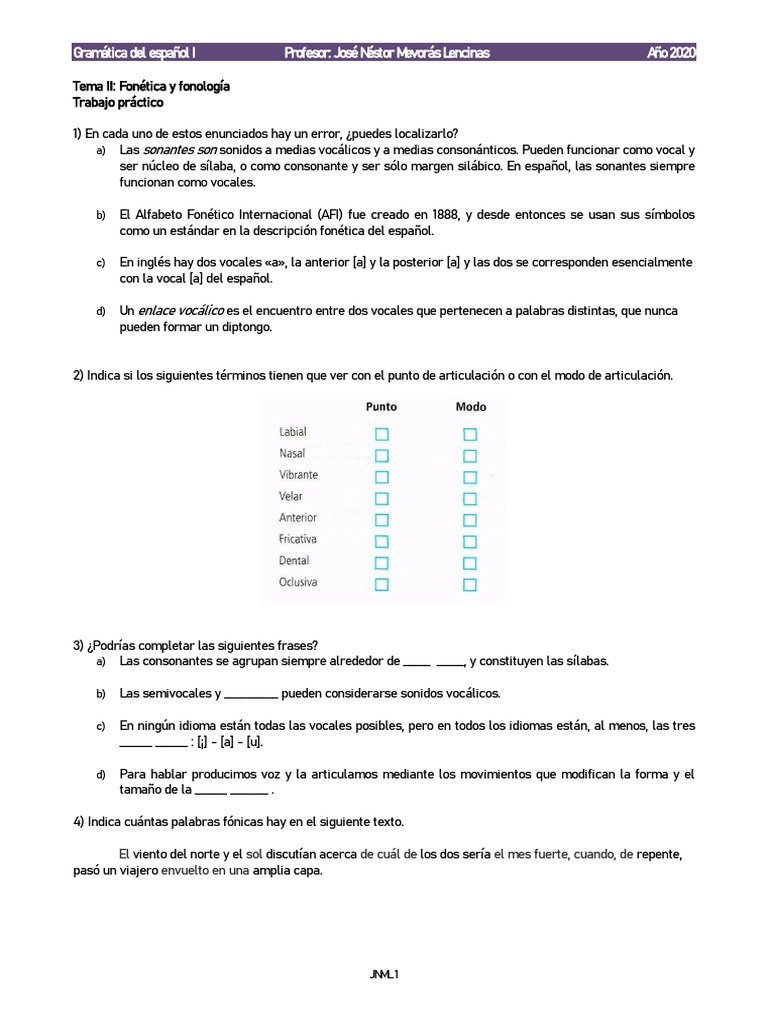 Fonética y Fonología en Español | PDF | Vocal | Sílaba