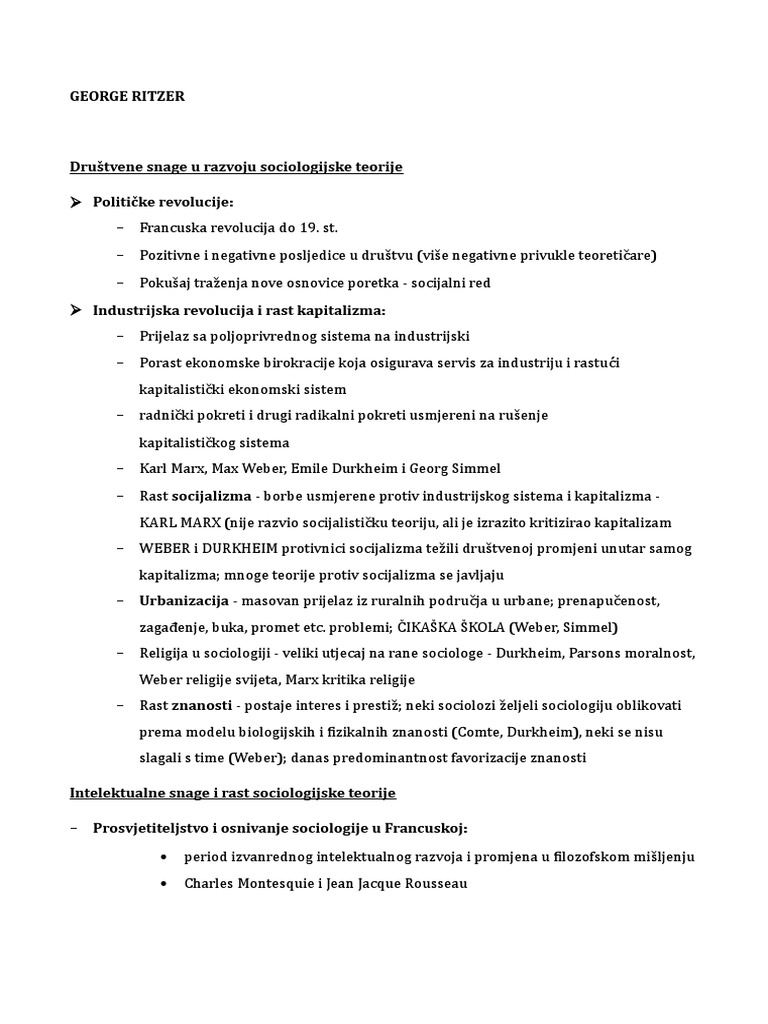 GEORGE RITZER | PDF