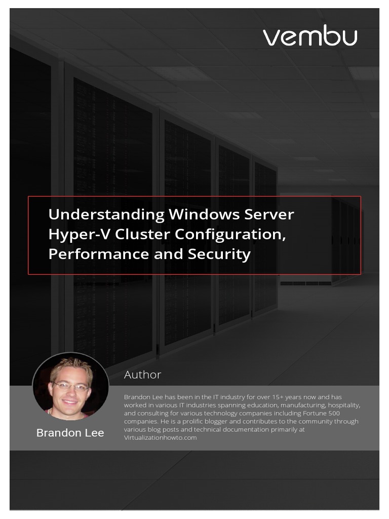 Hyper V Cluster Configuration Performance And Security Whitepaper Pdf Hyper V Computer Network