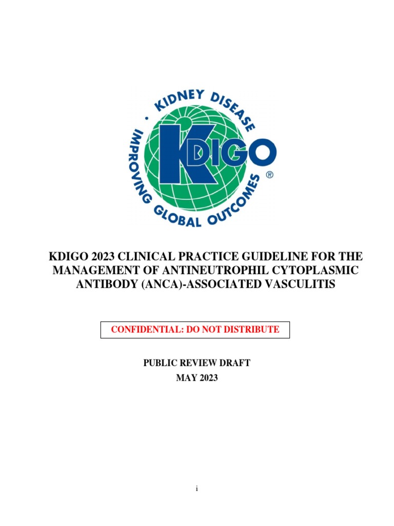 KDIGO 2023 ANCA Vasculitis Guidelines | PDF | Medicine | Clinical Medicine