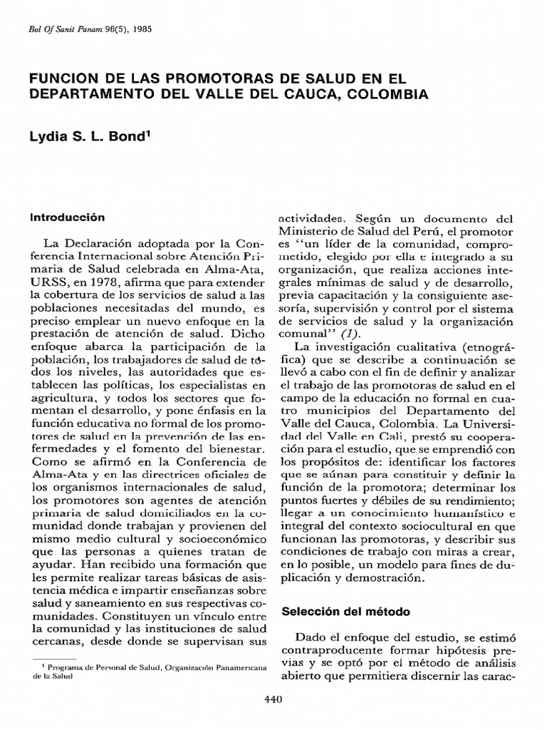 Promotoras de Salud Reflexion Academica | PDF | Medicina | Hospital