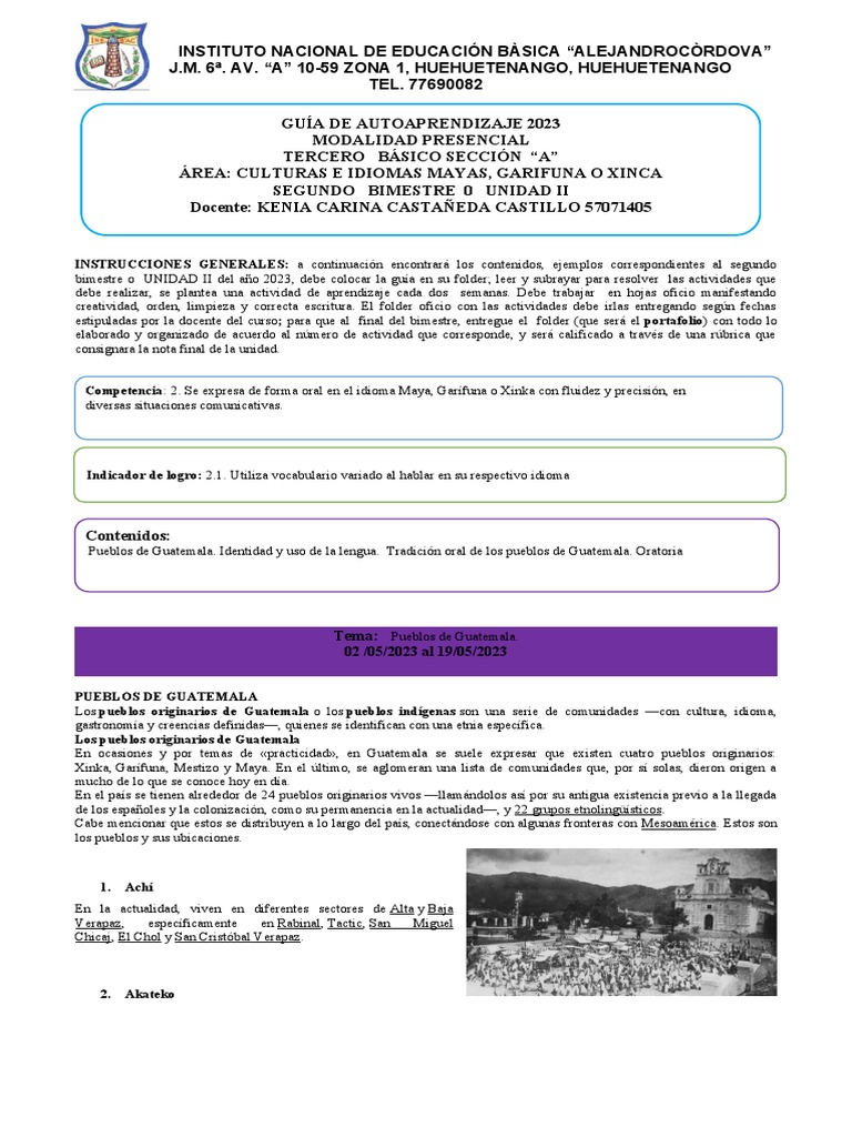 Pueblos Originarios de Guatemala | PDF | Ciencias sociales | Viajes y ...