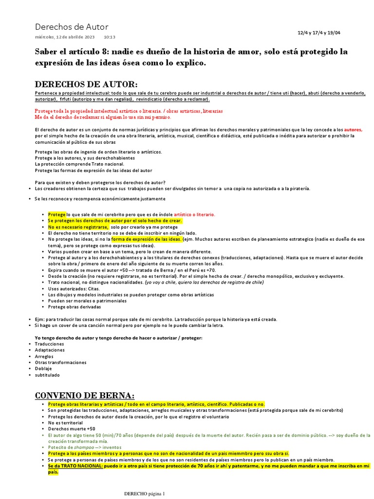 Protección de Derechos de Autor | PDF | Propiedad intelectual | Autor