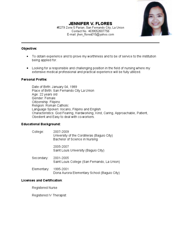 Jen Resume | PDF | Emergency Department | Nursing