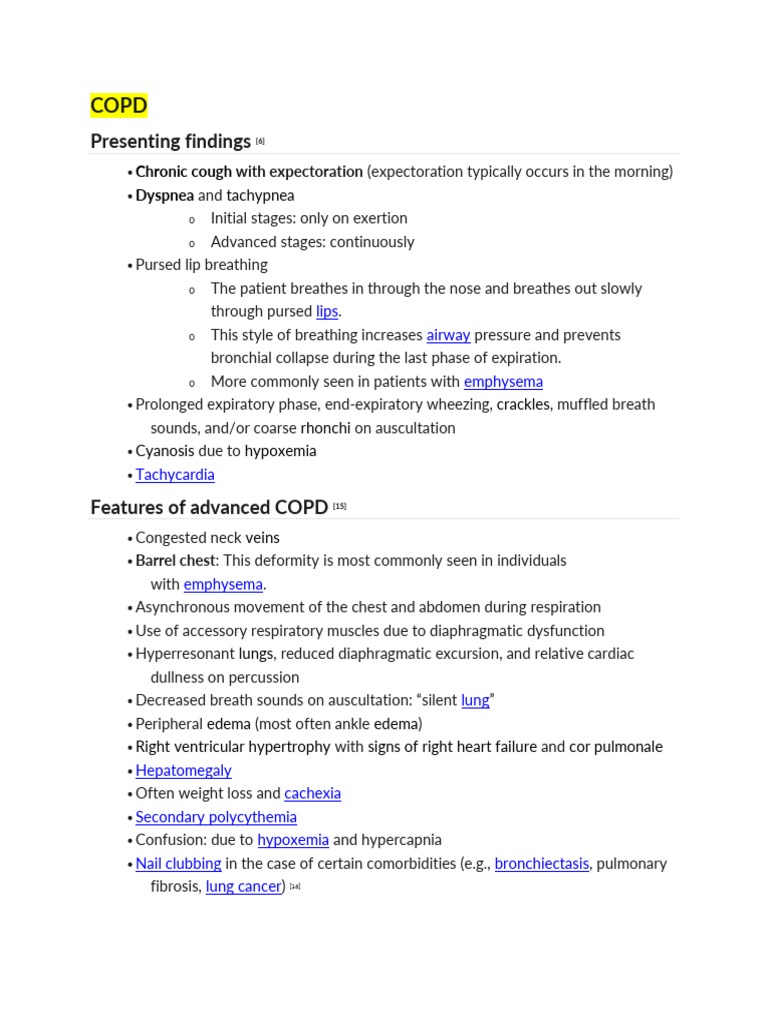 COPD | PDF | Chronic Obstructive Pulmonary Disease | Lung