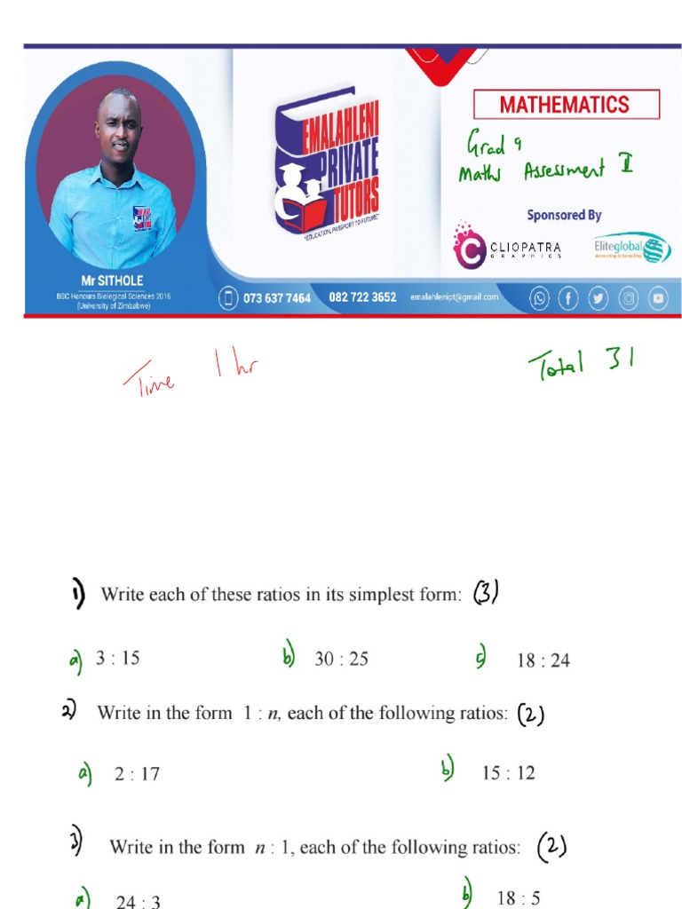 Grade 9 Assessment 2 | PDF