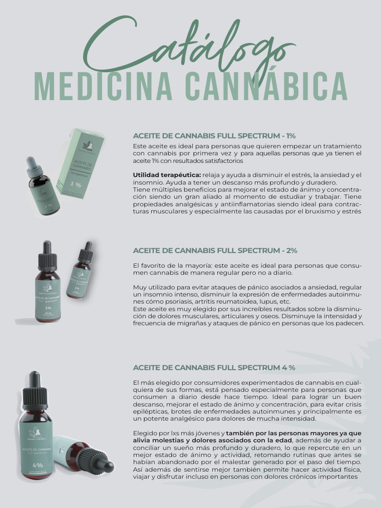 Catálogo Medicina Cannábica Pdf Cannabis Droga Antiinflamatorio