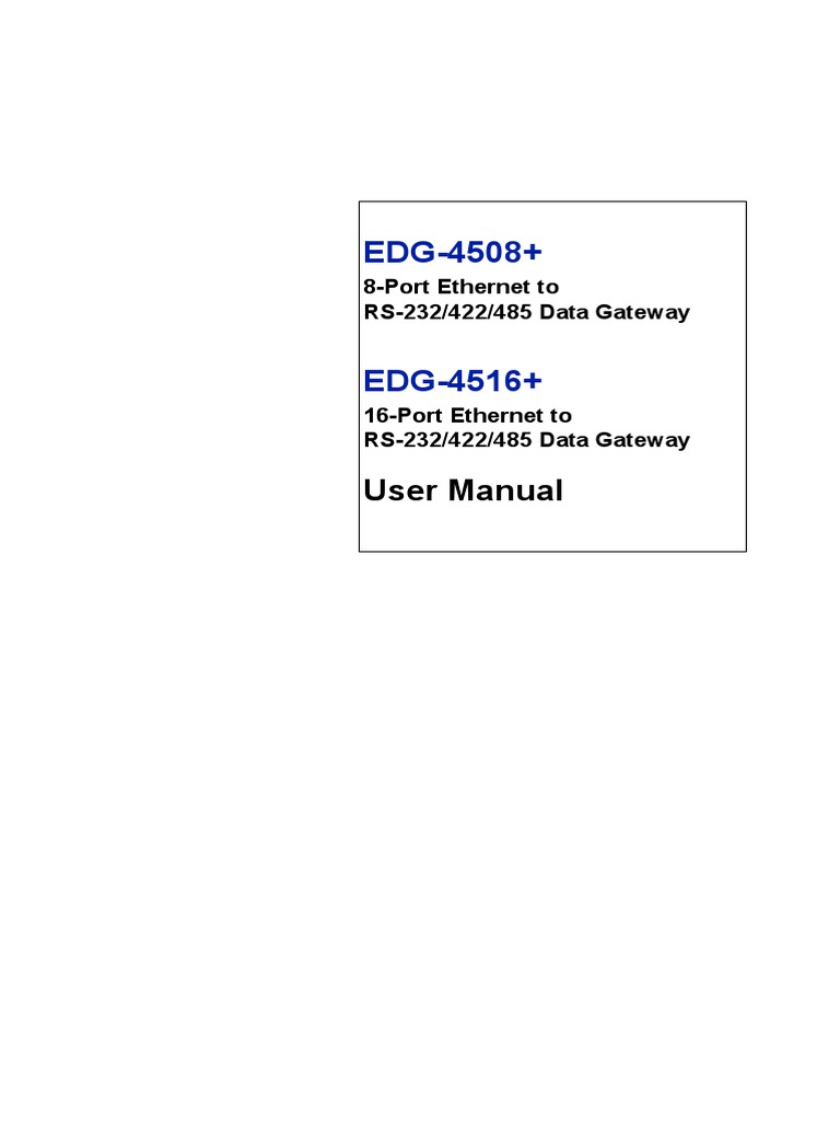 EDG-4508 4516 Manual Ed.3 | PDF | Ip Address | Computer Network