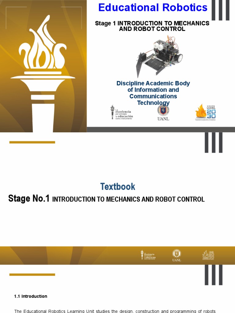 Presentation Educational Robotics Stage 1 Pdf Robotics Input Output
