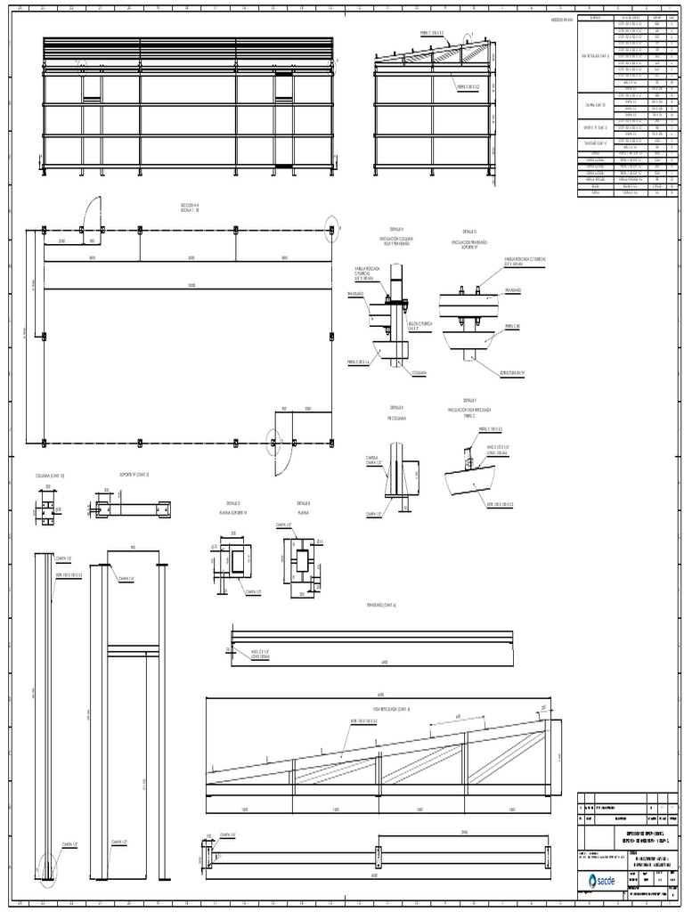Plano Galpón Estructura Galpón 15 X 6 1 | PDF