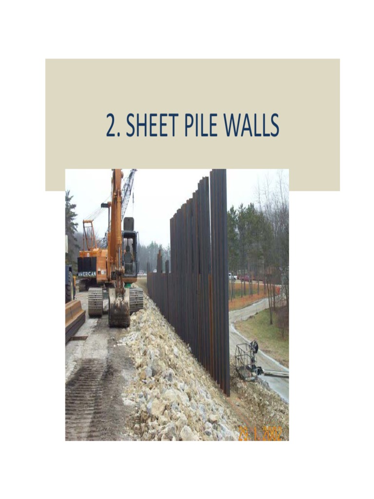 3.sheet Pile Walls | PDF | Deep Foundation | Materials