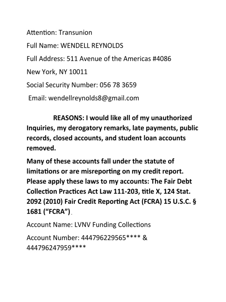 Attention1 TRANSUNION WSR | PDF | Social Science | Law