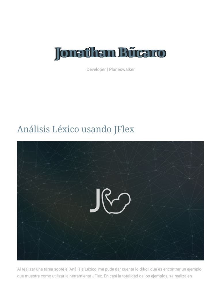 Análisis Léxico Usando JFlex | PDF | Compilador | Archivo de computadora