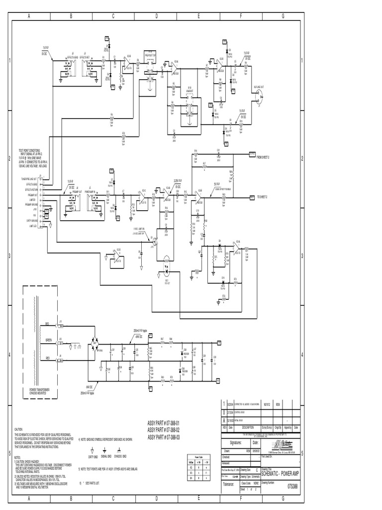 Ampeg SVT-450H Power Amp Schematic | PDF | Electrical Engineering ...