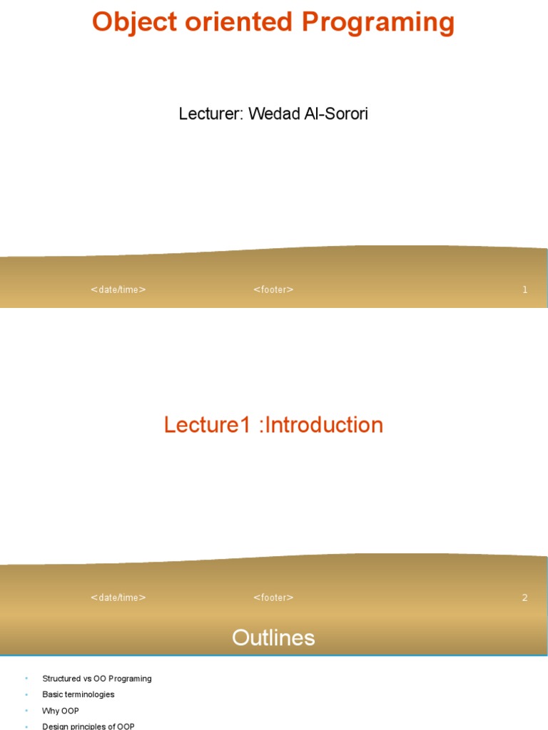 Lec1 Introduction Pdf Java Programming Language Object Oriented