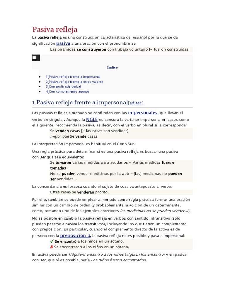Pasiva Refleja | PDF | Verbo | Morfología