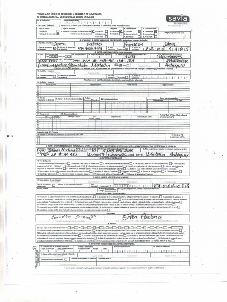 Formulario 724 | PDF