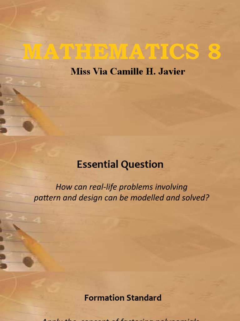 Math 8 1.2 | PDF | Factorization | Creativity