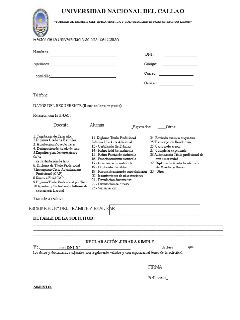 SOLICITUD General | PDF