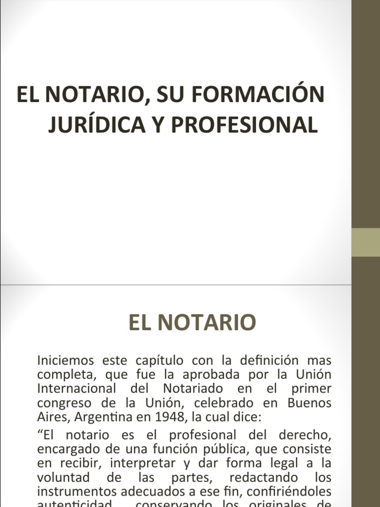 6 El Notario, Su Formación Jurídica y Profesional | PDF