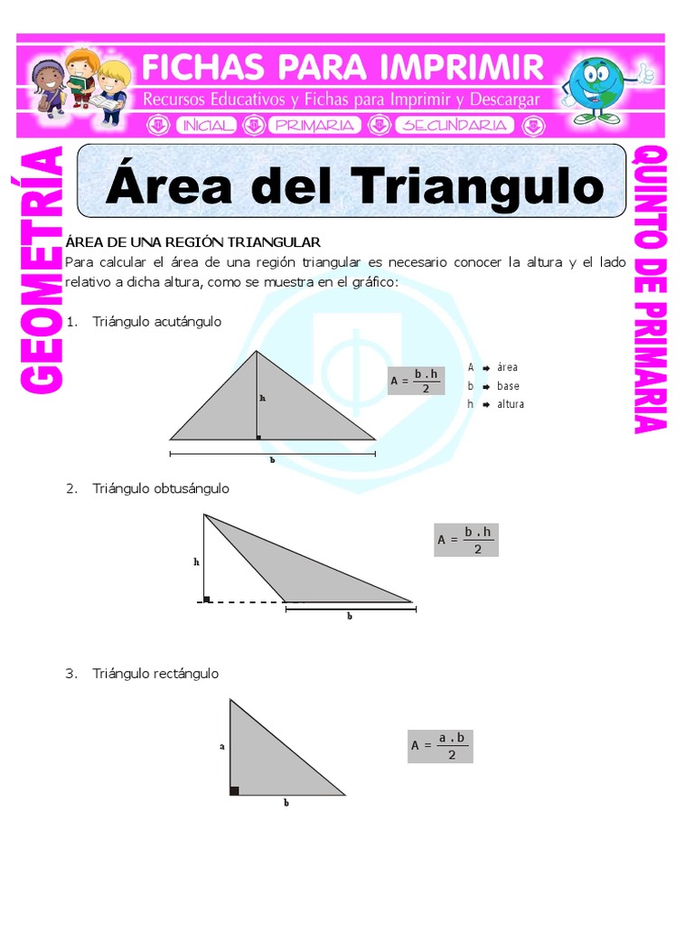 El Triangulo - Quinto Grado de Primaria | PDF | Triángulo | Matemática ...