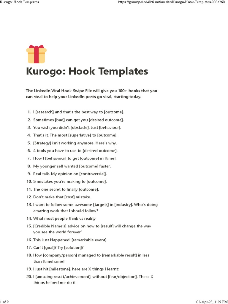 Kurogo Hook Templates | PDF