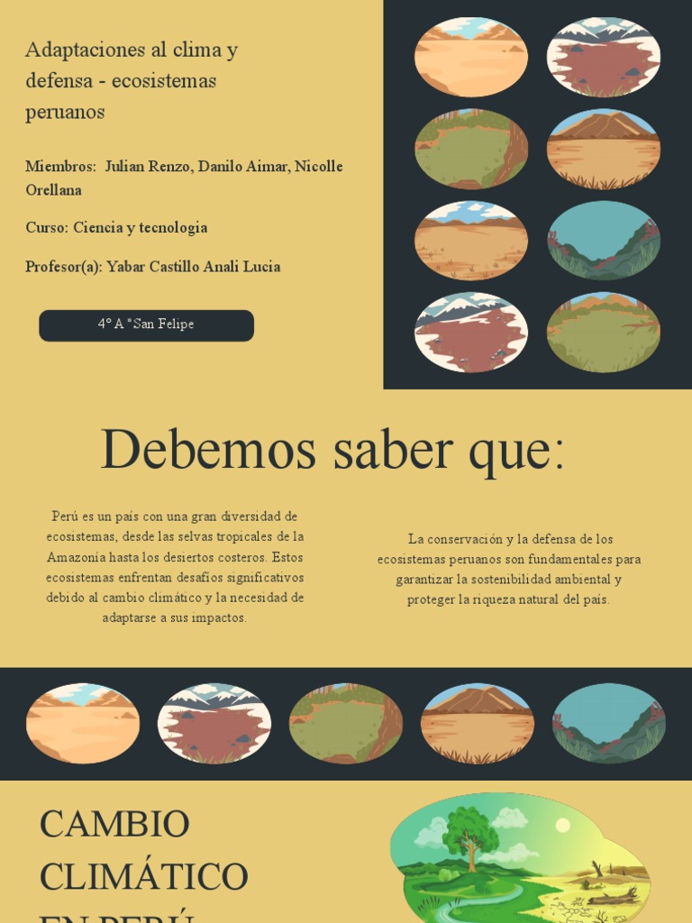 Adaptaciones Al Clima y Defensa - Ecosistemas Peruanos | PDF | Entorno ...