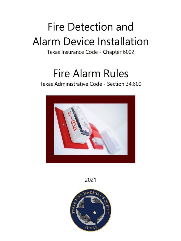 Texas Fire Alarm Installation Guide | PDF | Insurance | Justice