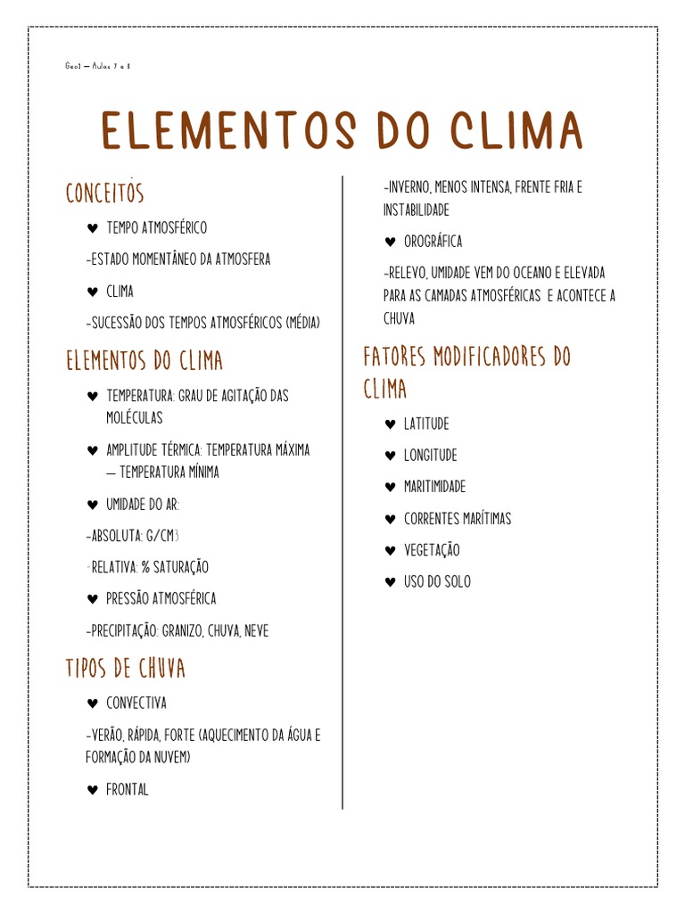 Elementos Do Clima - Aulas 7 e 8 OK | PDF