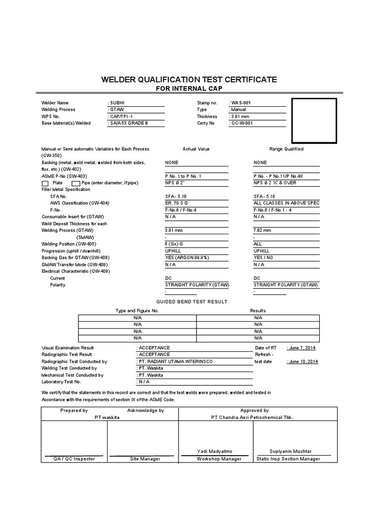 Welder Certificate | PDF | Construction | Welding