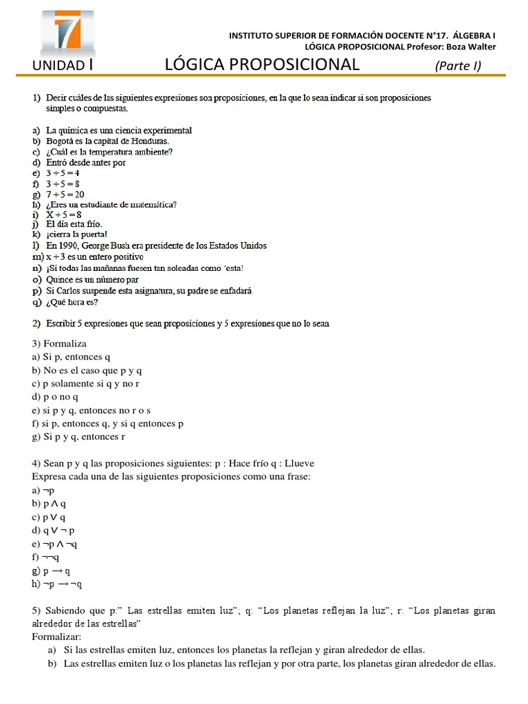 Logica Proposicional 2023 | PDF | Proposición | Prueba matemática