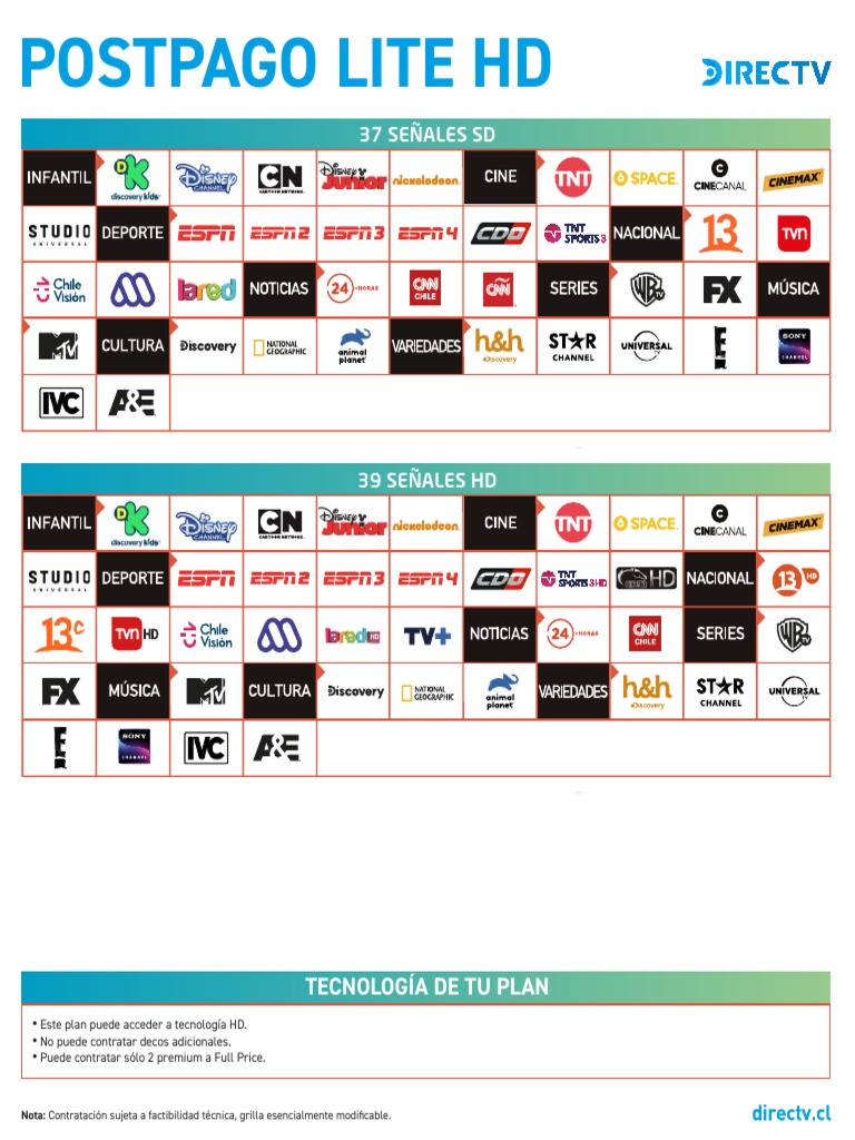 Grilla Plan Postpago Lite HD (1) - 1 | PDF