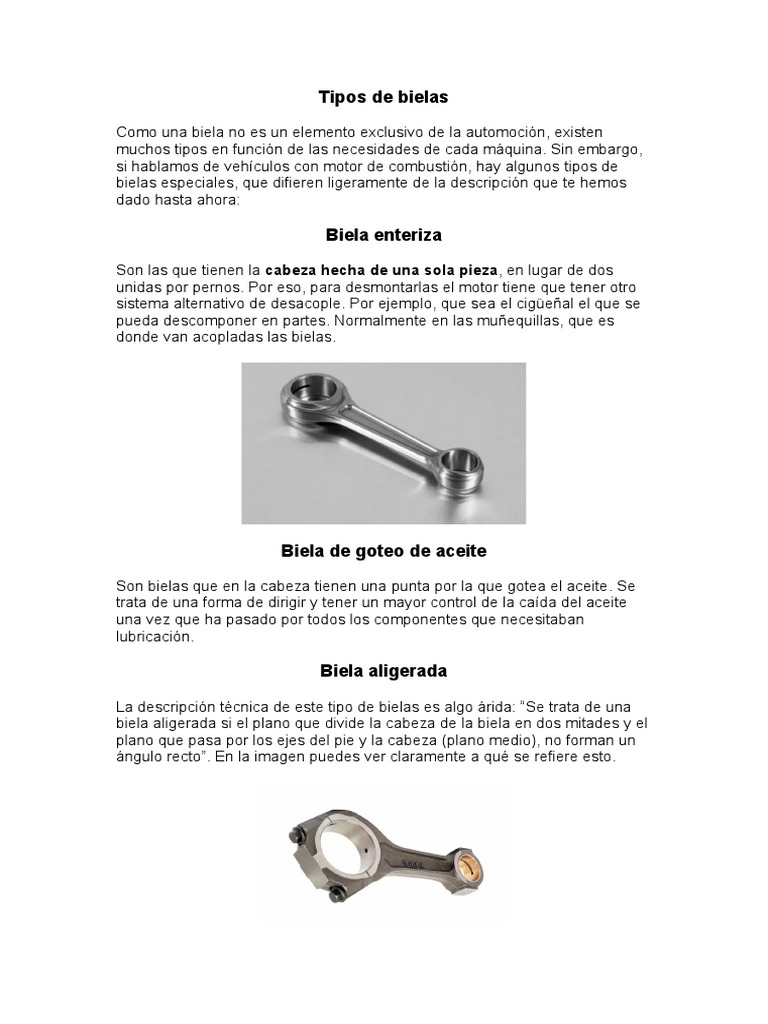 Tipos de Bielas | PDF