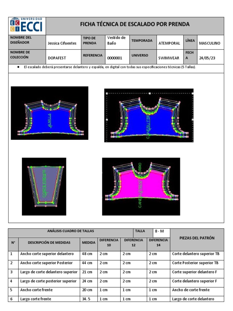 Ficha Tecnica de Escalado Masculino VB2023 | PDF