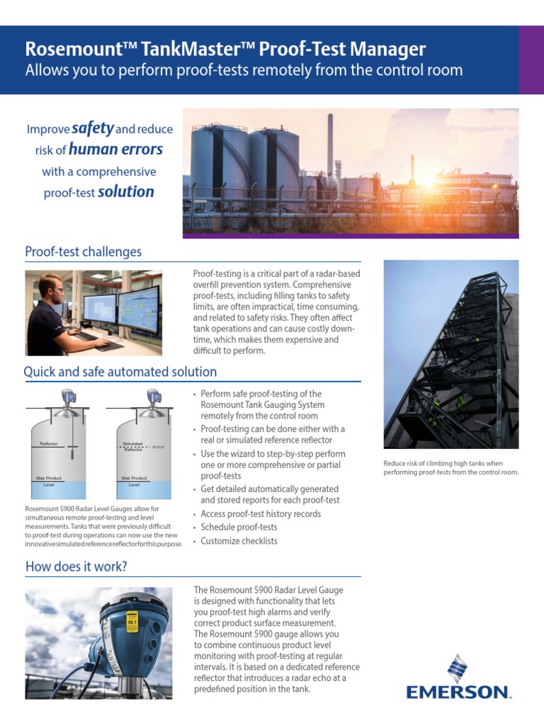 Folleto - Administrador de Pruebas de Verificación Del TankMaster™ De... | PDF | Radar | Automation