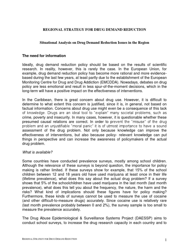 Caribbean Drug Demand Reduction Strategy | PDF | Drug Rehabilitation ...