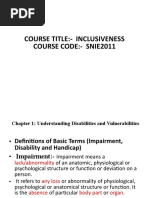 Inclusiveness Chapter One | PDF | Inclusion (Education) | Disability