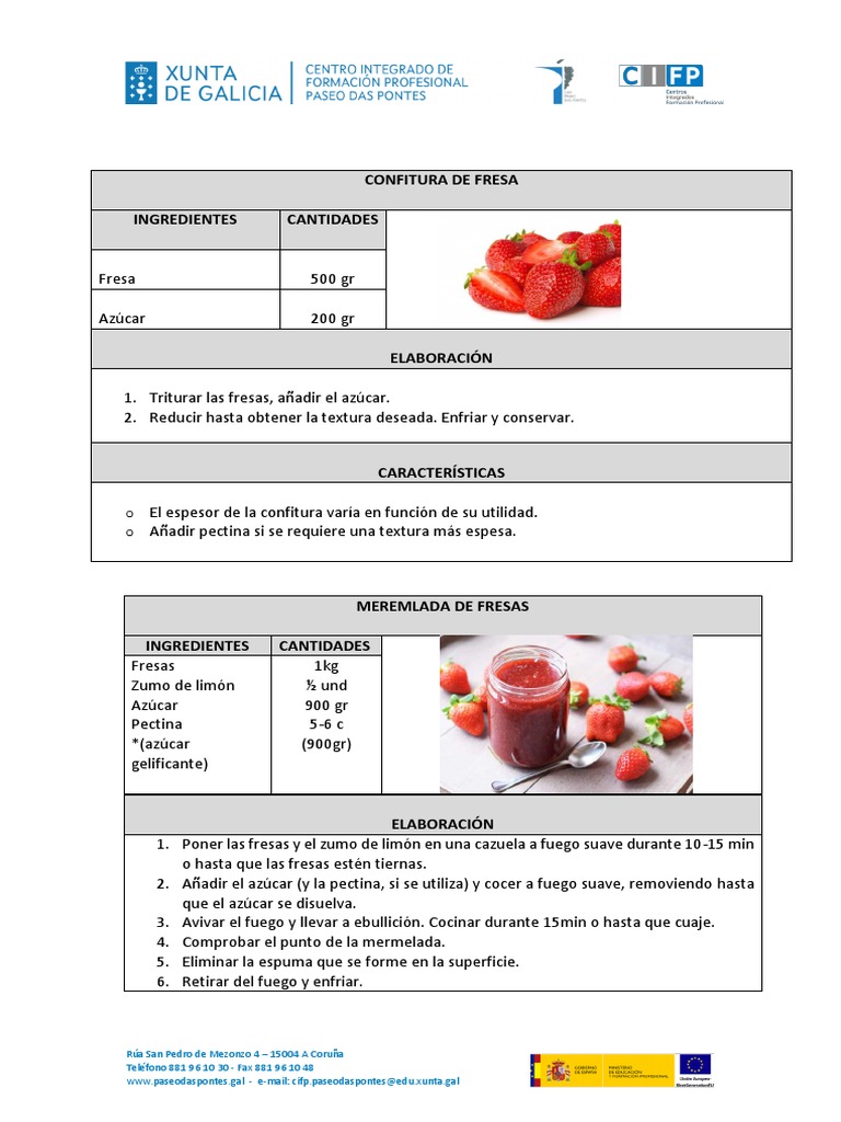 Recetas Mermeladas | PDF | Cocina | Preparación de comida y bebida