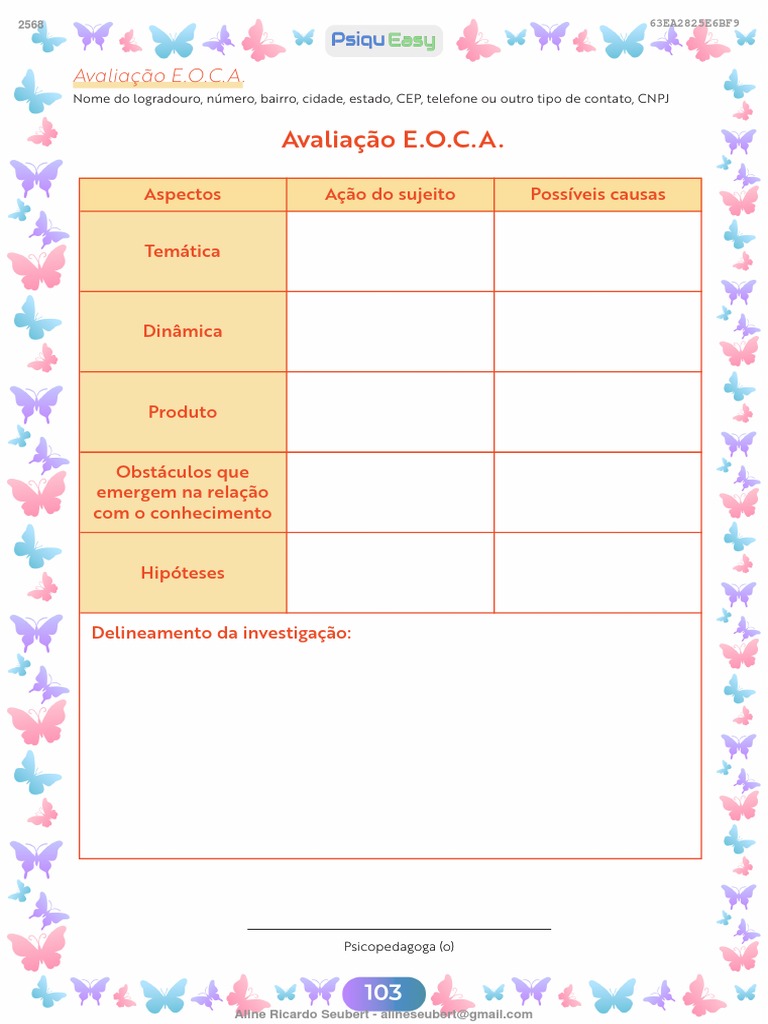 Avaliação Eoca | Download grátis PDF | Tempo | Ciência cognitiva