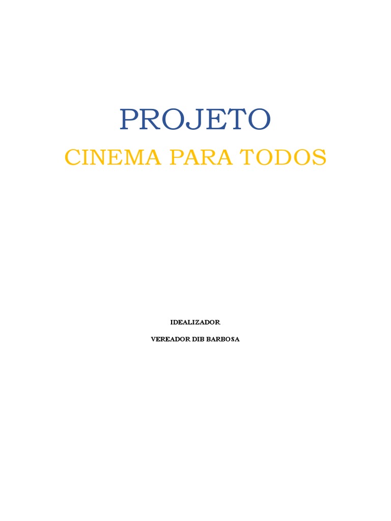 Projeto Cinema para Todos | PDF