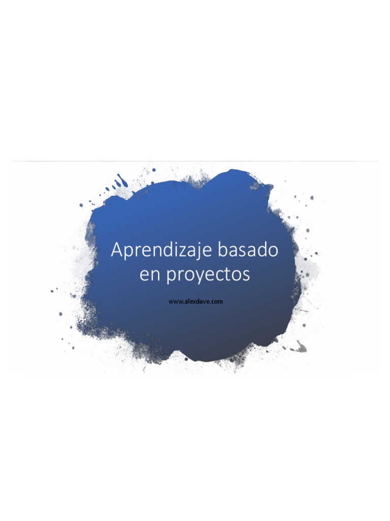 Aprendizaje Basado en Proyectos | PDF | Enseñando | Maestros