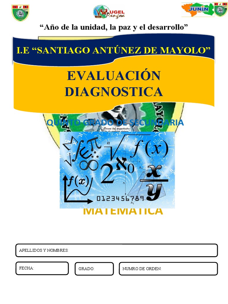Evaluacion Diagnostica 5° Grado 2023 | PDF
