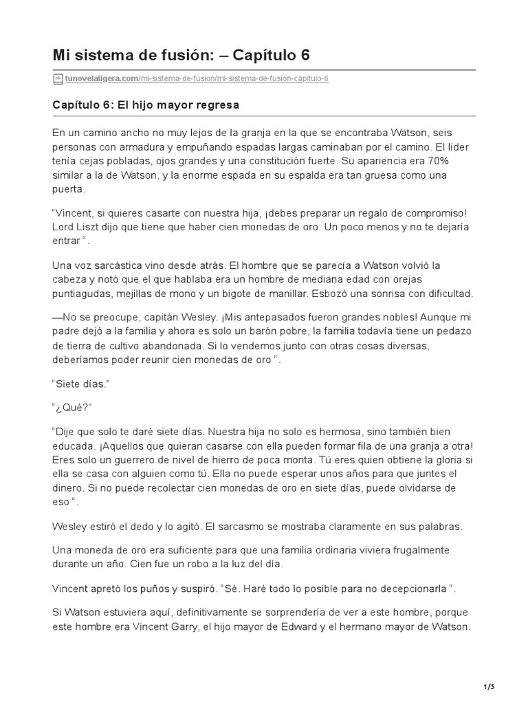 Mi Sistema de Fusión Capítulo 6 | PDF | Pollo | Agua