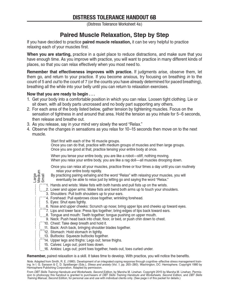 Paired Muscle Relaxation | PDF | Relaxation (Psychology) | Breathing