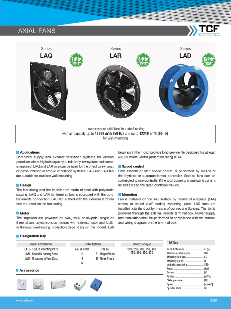 TCF LAQ LAR LAD Series | PDF | Electric Motor | Noise