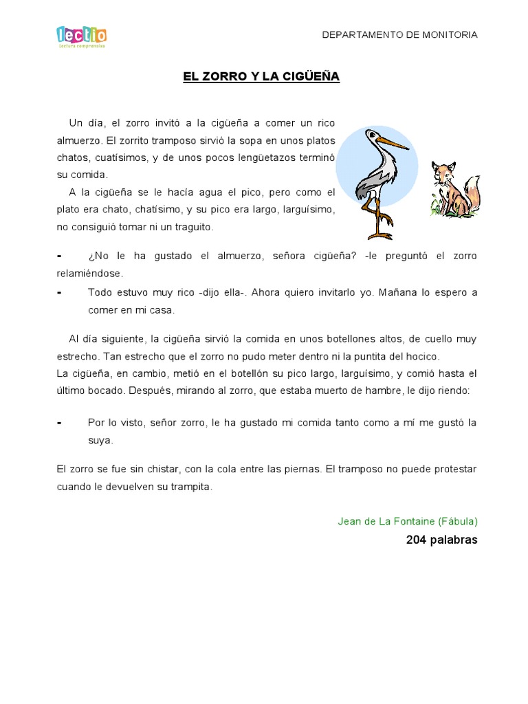 El Zorro y La Cigueña | PDF