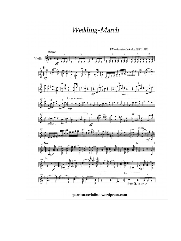 Partitura Wedding March | PDF